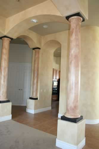 Faux Fireplace TX, Custom Mural Painting Texas, San Antonio Column Faux ...