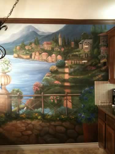 Faux Fireplace TX, Custom Mural Painting Texas, San Antonio Column Faux ...